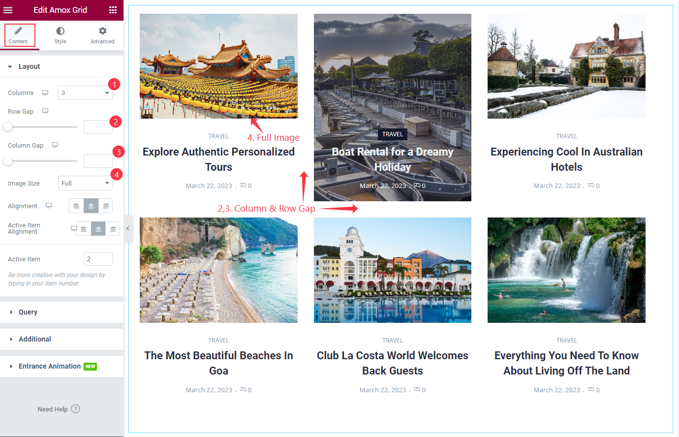 How to use Amox Grid Widget by Ultimate Post Kit