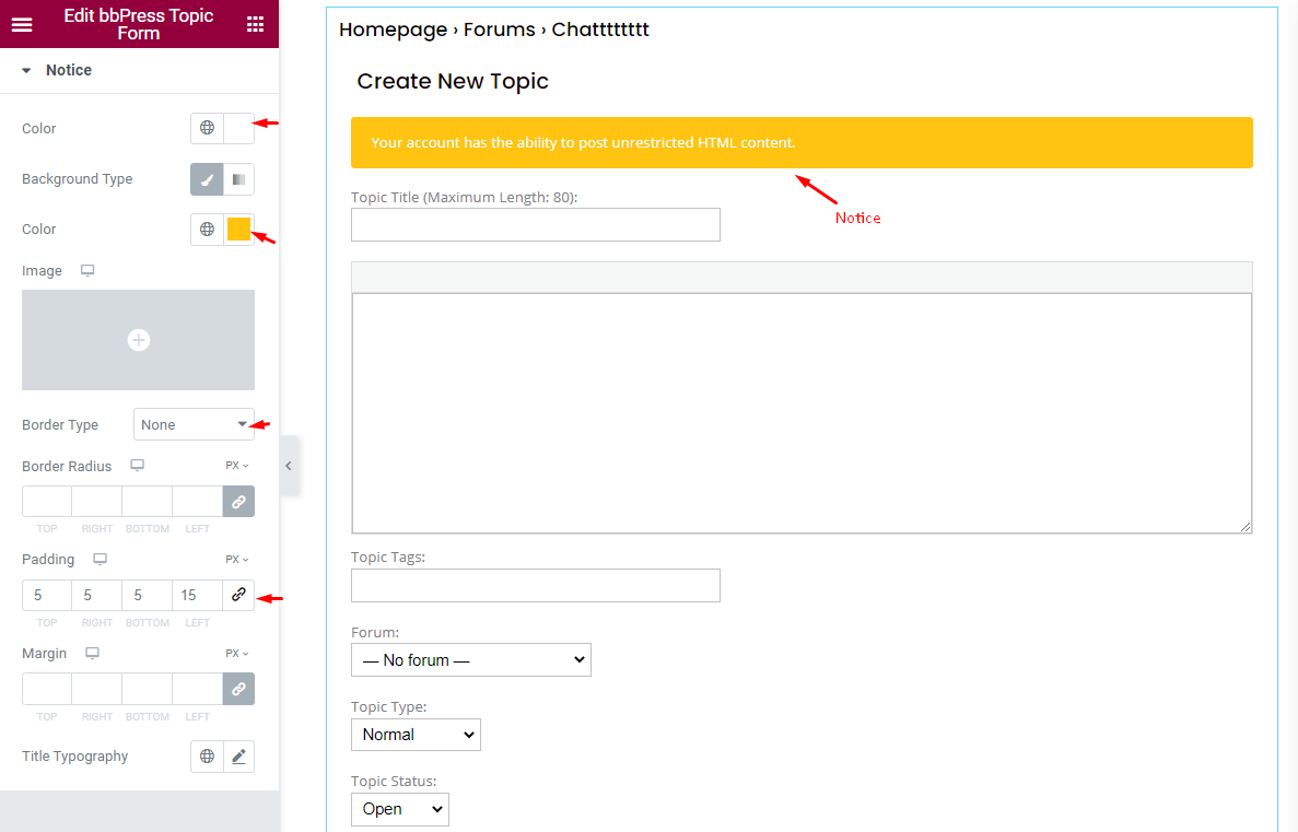 How to use Bbpress Topic Form Widget