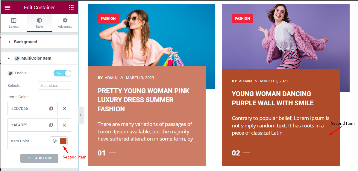 How to Use Multicolor Item Extension By Ultimate Post Kit