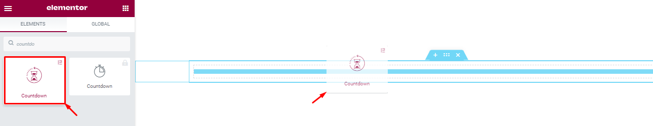 How to use Countdown widget by Element Pack