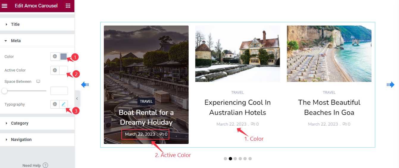 How to use Amox Carousel Widget by Ultimate Post kit