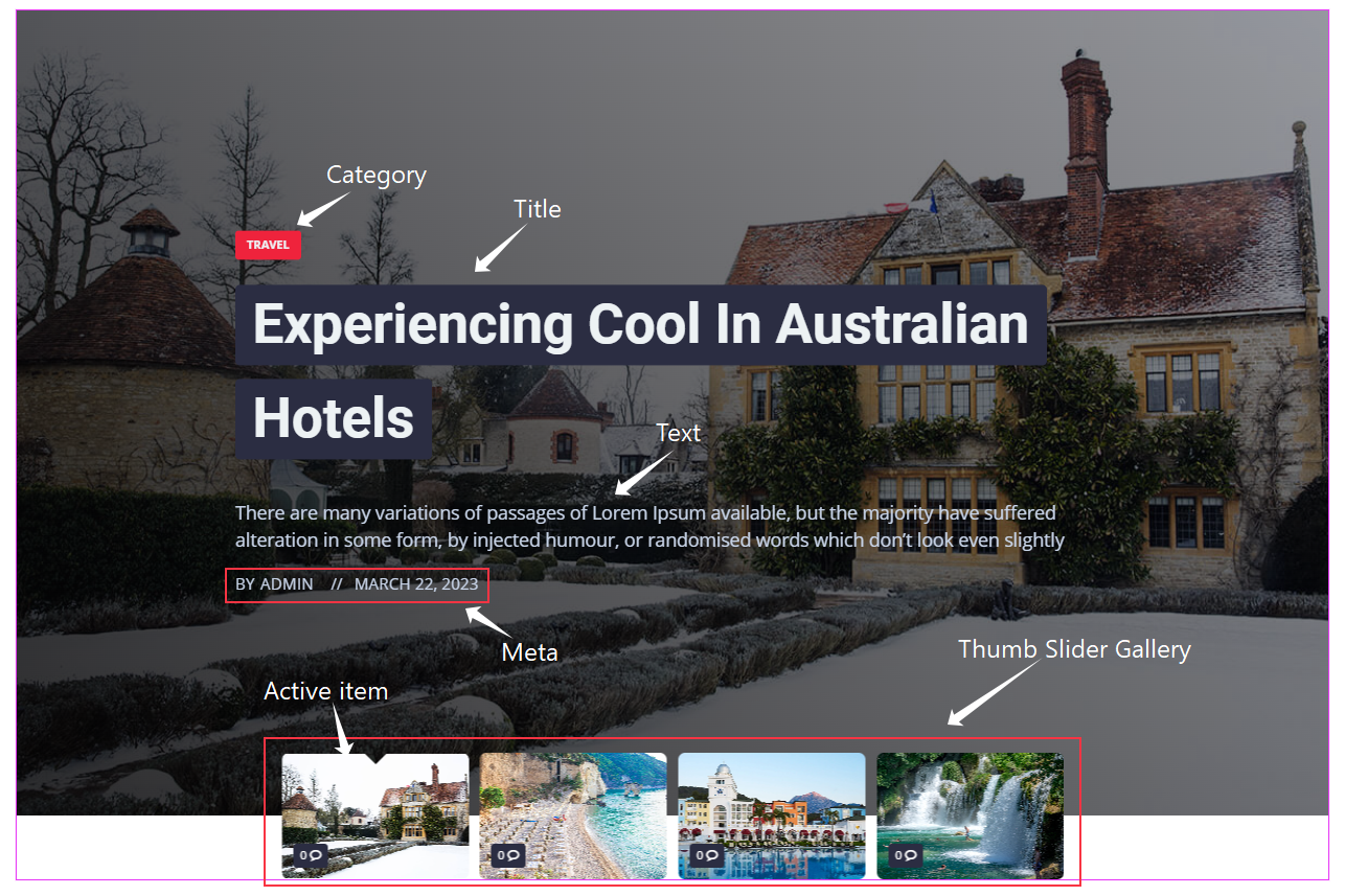 How to use the Camux Slider Widget by Ultimate Post Kit