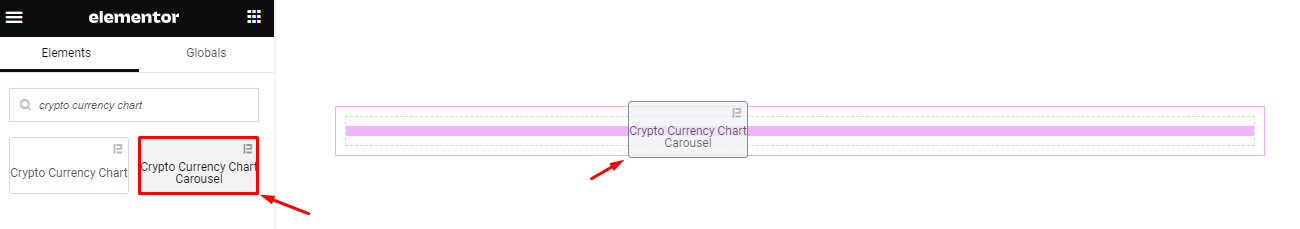 How to use Crypto Currency Chart Carousel widget