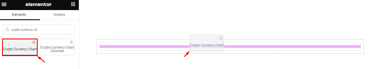 How to use Crypto Currency Chart widget