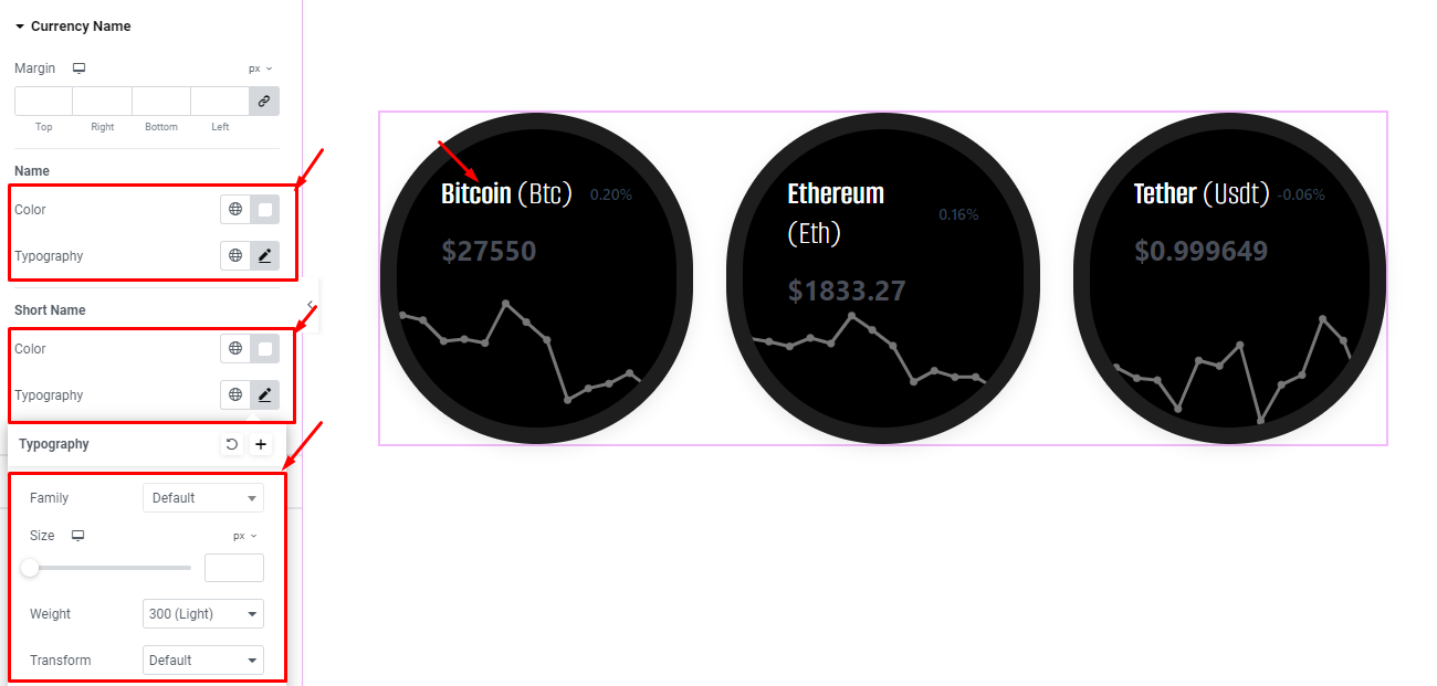How to use Crypto Currency Chart widget