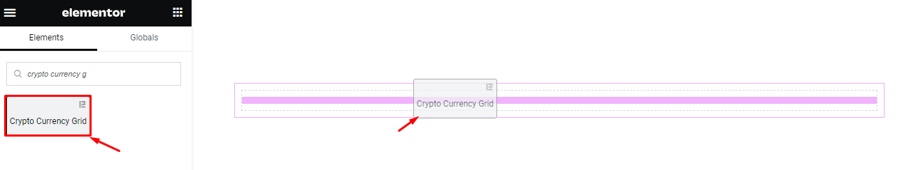 How to use Crypto Currency Grid widget