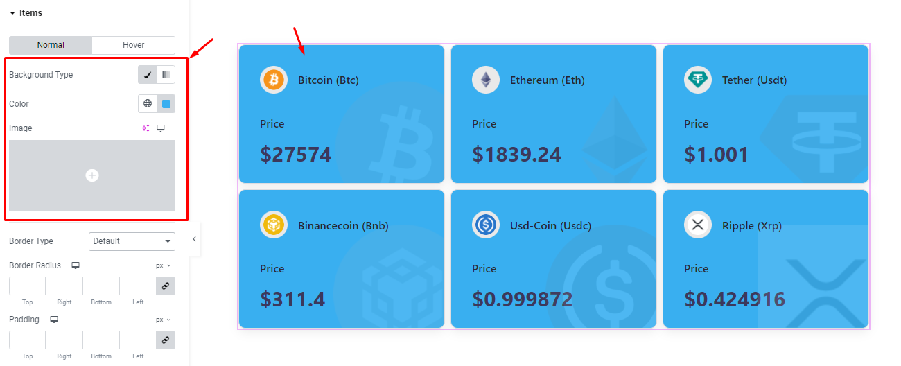 How to use Crypto Currency Grid widget