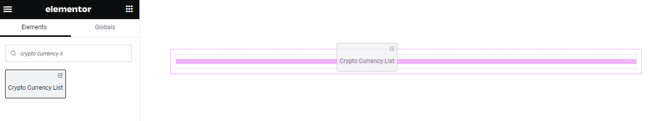 How to use Crypto Currency List widget
