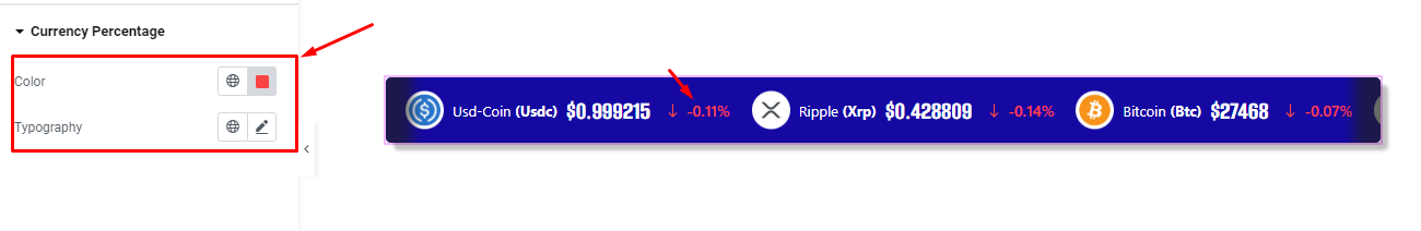 How to use Crypto Currency Ticker widget