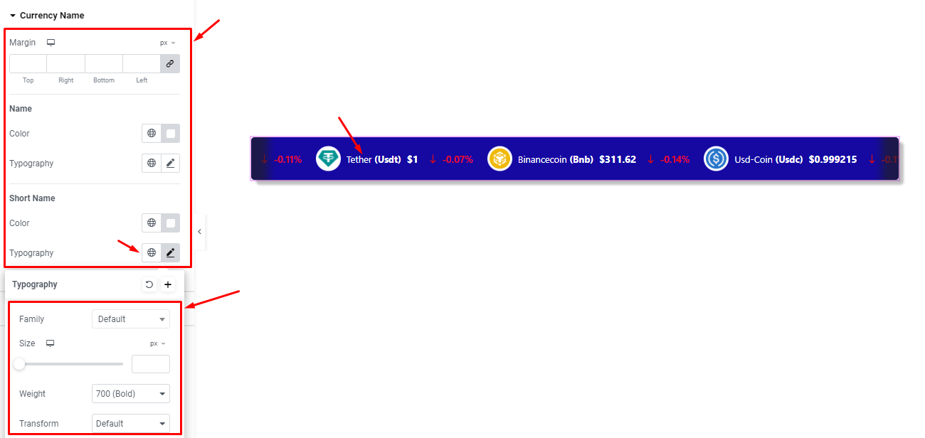 How to use Crypto Currency Ticker widget