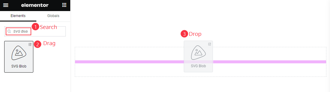 How to use SVG Blob widget