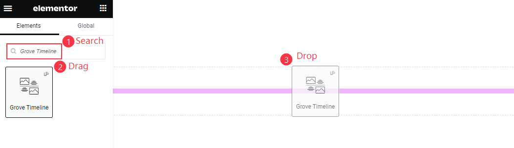 How to use Grove Timeline Widget by Ultimate Post Kit