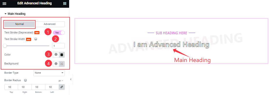 How To Use The Advanced Heading widget