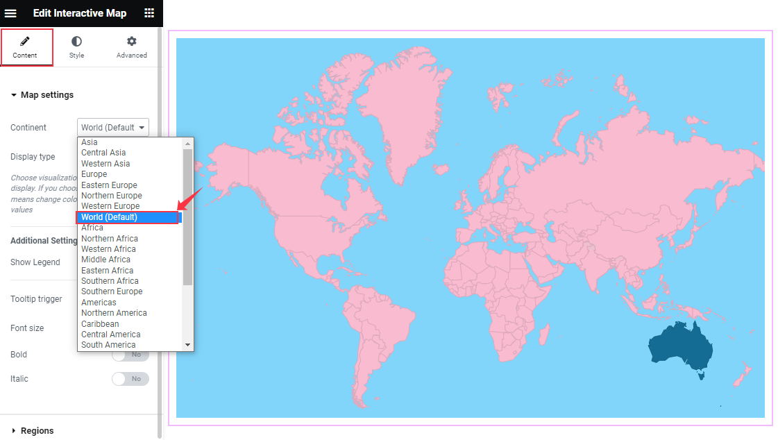 How to use SVG Maps Widget By Element Pack Pro