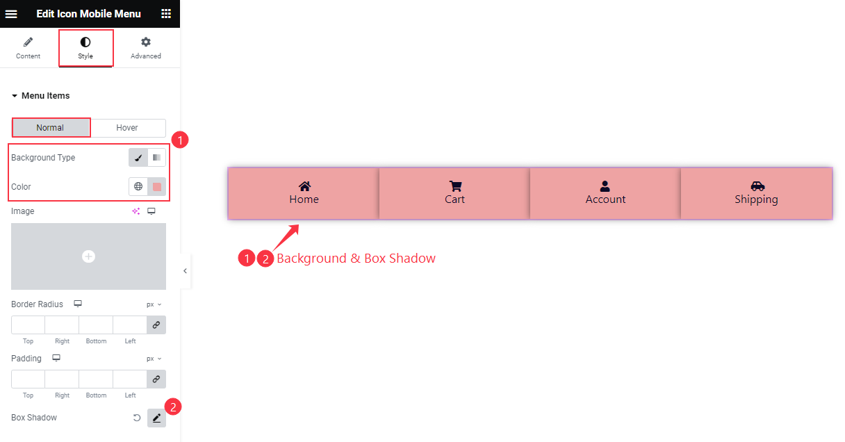 How to use Icon Mobile Menu Widget