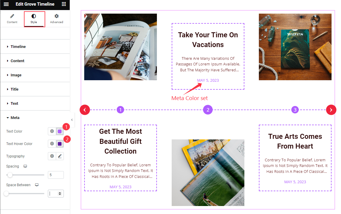 How to use Grove Timeline Widget by Ultimate Post Kit