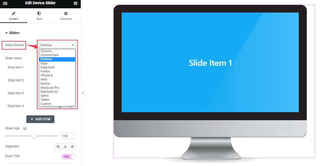 How To Use Device Slider Widget By Element Pack Pro