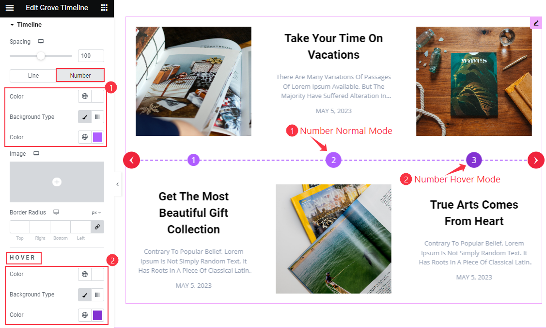 How to use Grove Timeline Widget by Ultimate Post Kit