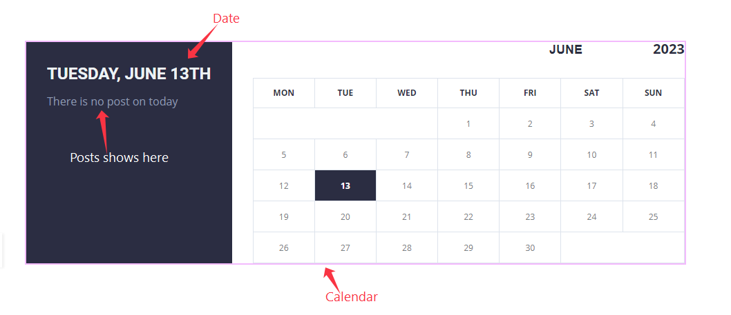 How to use Post Calendar Widget by Ultimate Post Kit