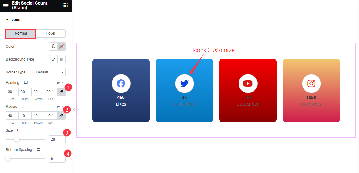 How to use the Social Count Static Widget by Ultimate Post Kit