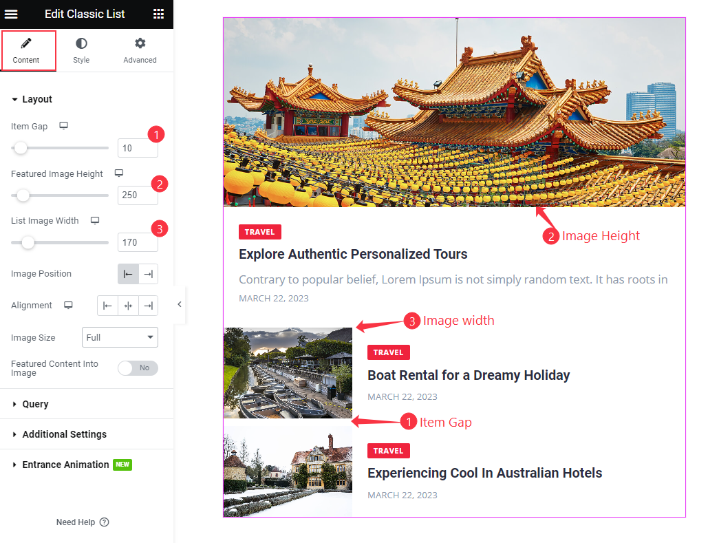 How to use Classic List Widget by Ultimate Post Kit