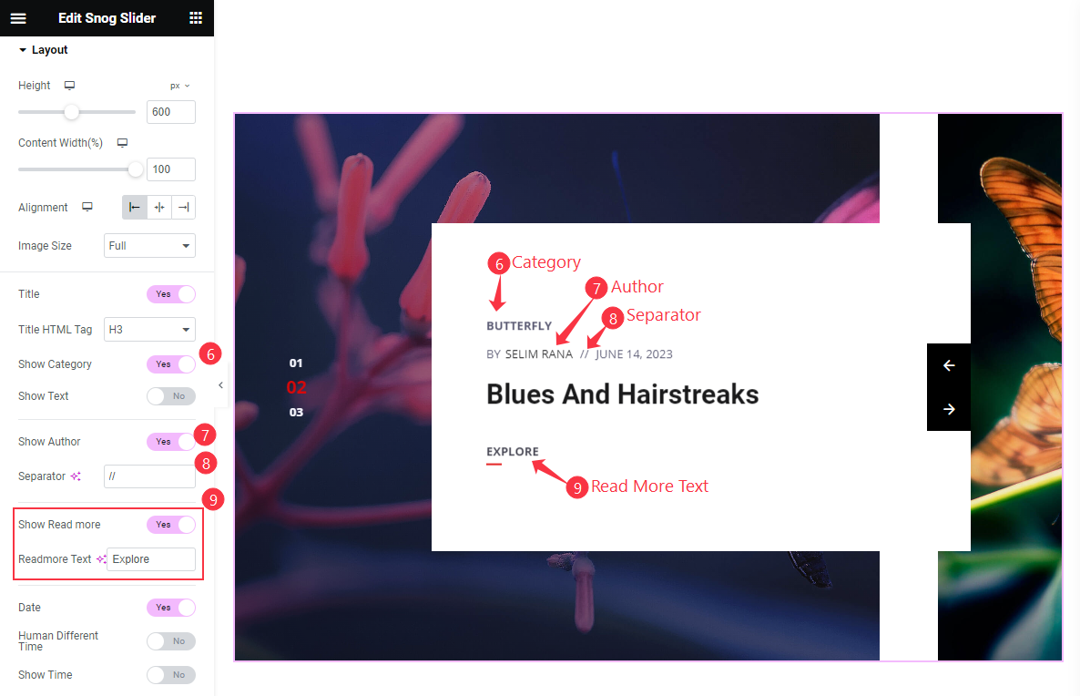 How to use Snog Slider Widget by Ultimate Post Kit