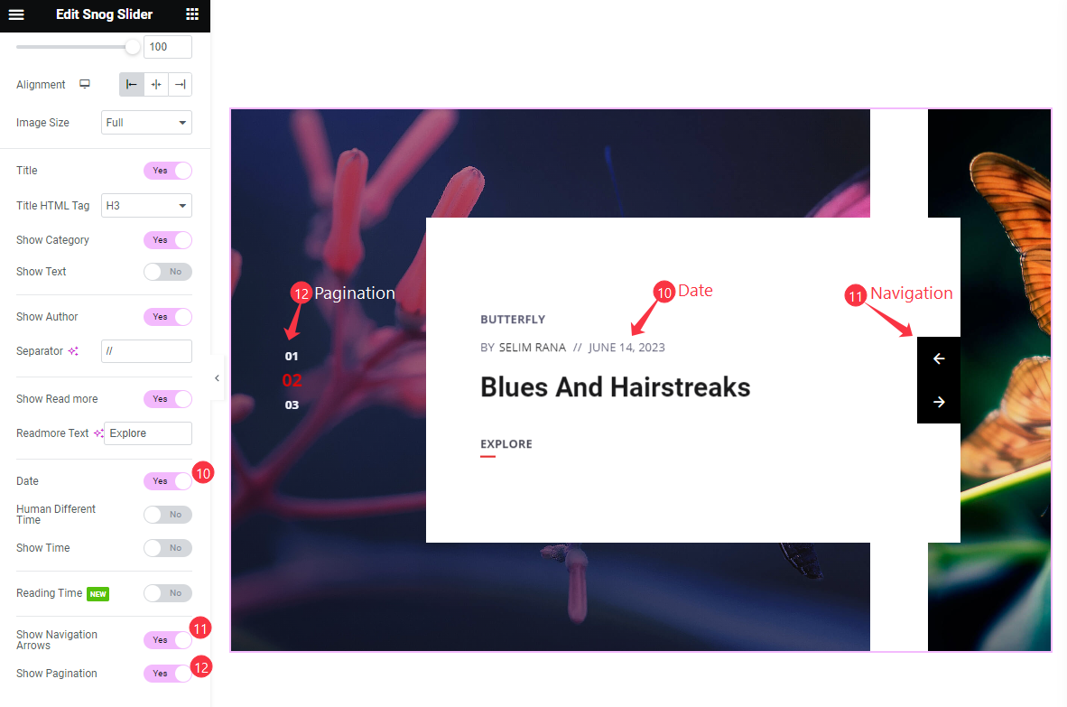 How to use Snog Slider Widget by Ultimate Post Kit