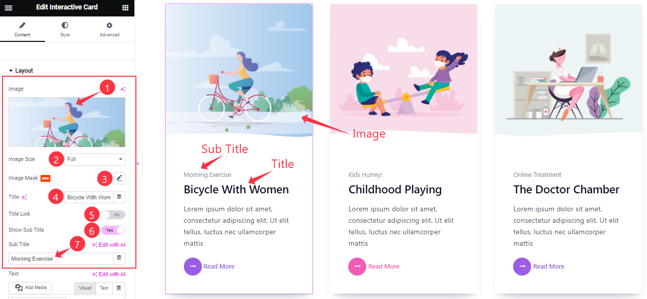 How To Use Interactive Card Widget By Element Pack Pro
