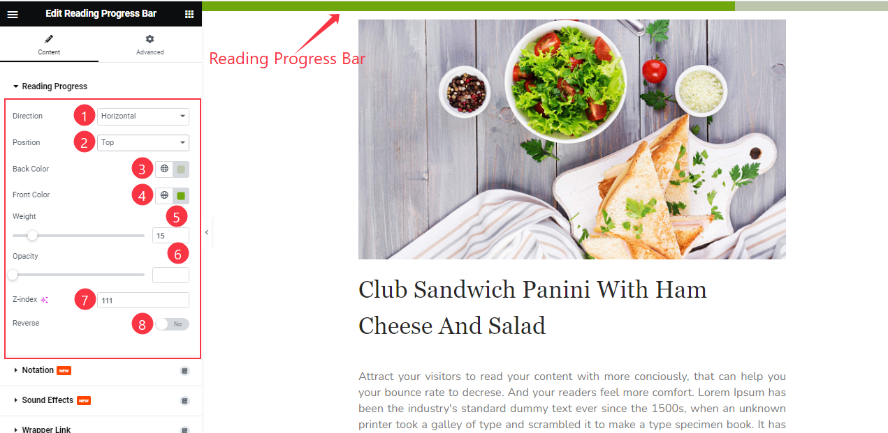 How To Use Reading Progress Bar Widget By Ultimate Post Kit Pro