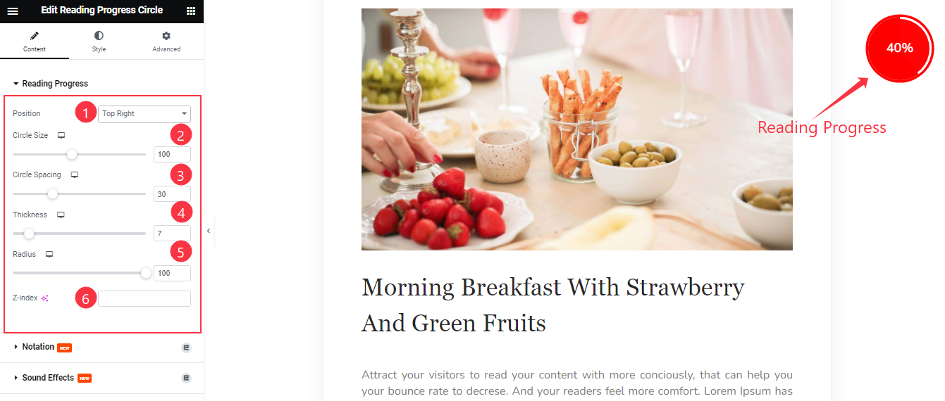 How To Use Reading Progress Circle Widget By Ultimate Post Kit Pro