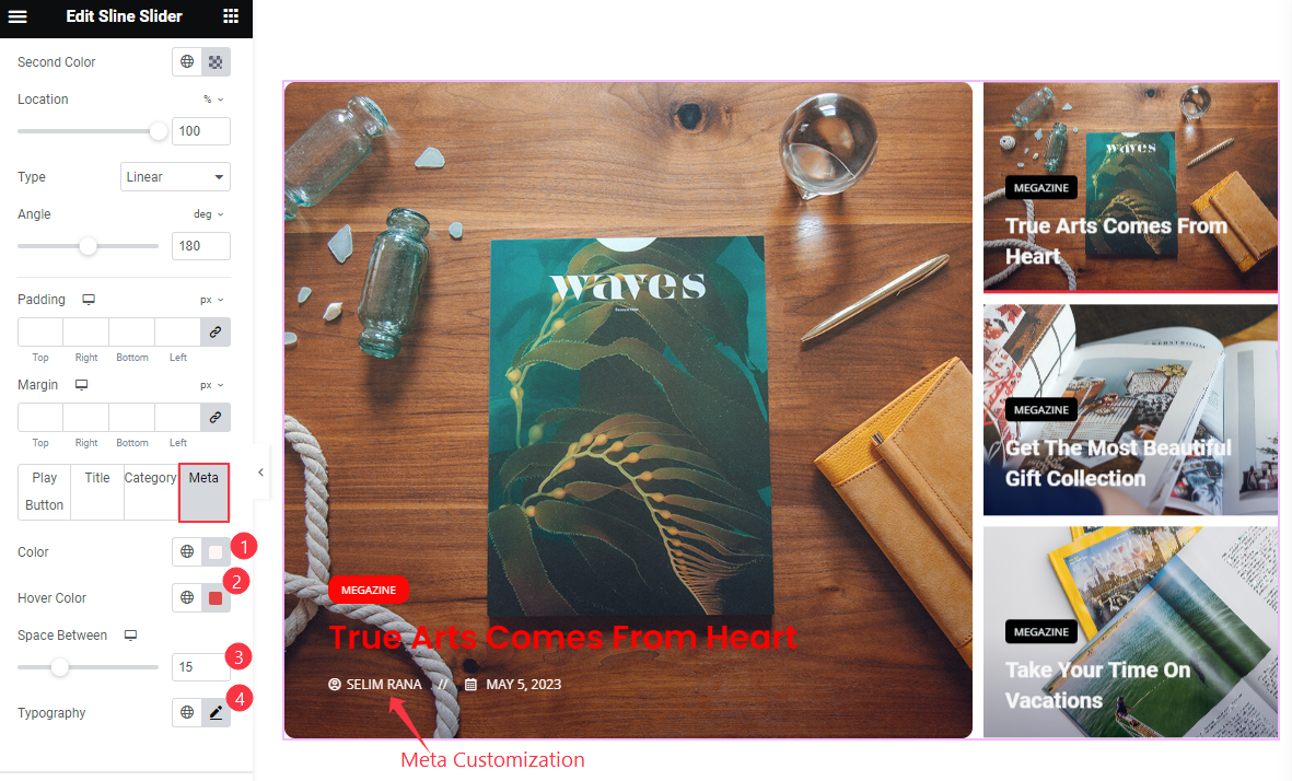 How to use Sline Slider Widget By Ultimate Post Kit