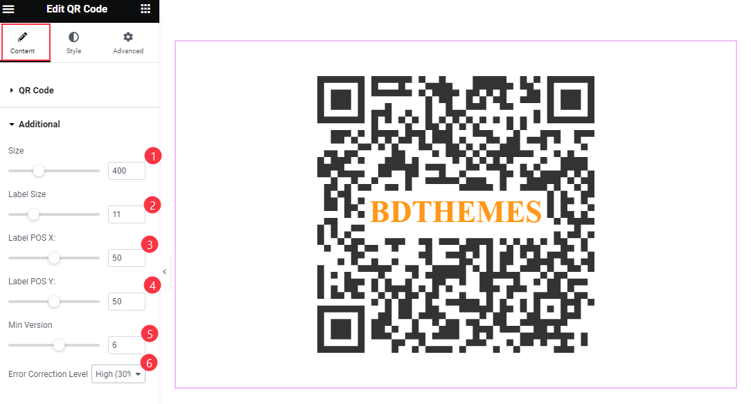 How to use QR Code widget by Element Pack