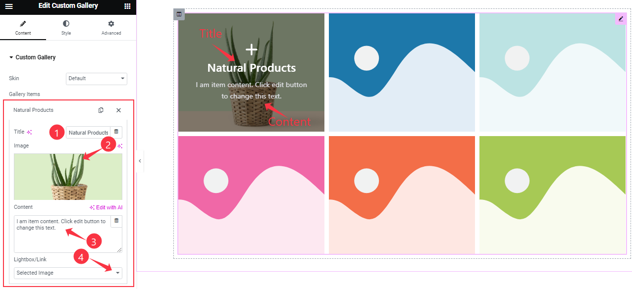How To Use Custom Gallery Widget By Element Pack Pro