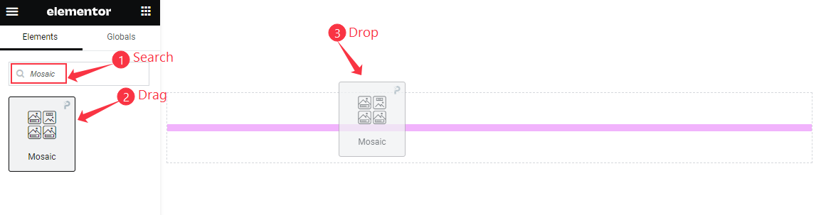 How to use Mosaic Widget by Pixel Gallery