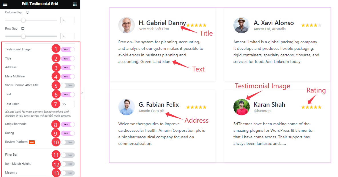 How To Use Testimonial Grid Widget By Element Pack Pro