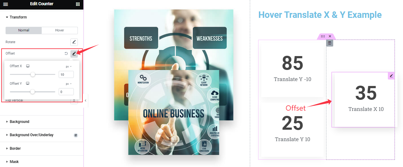 How To Use Widget Transform Effects Extension By Element Pack Pro