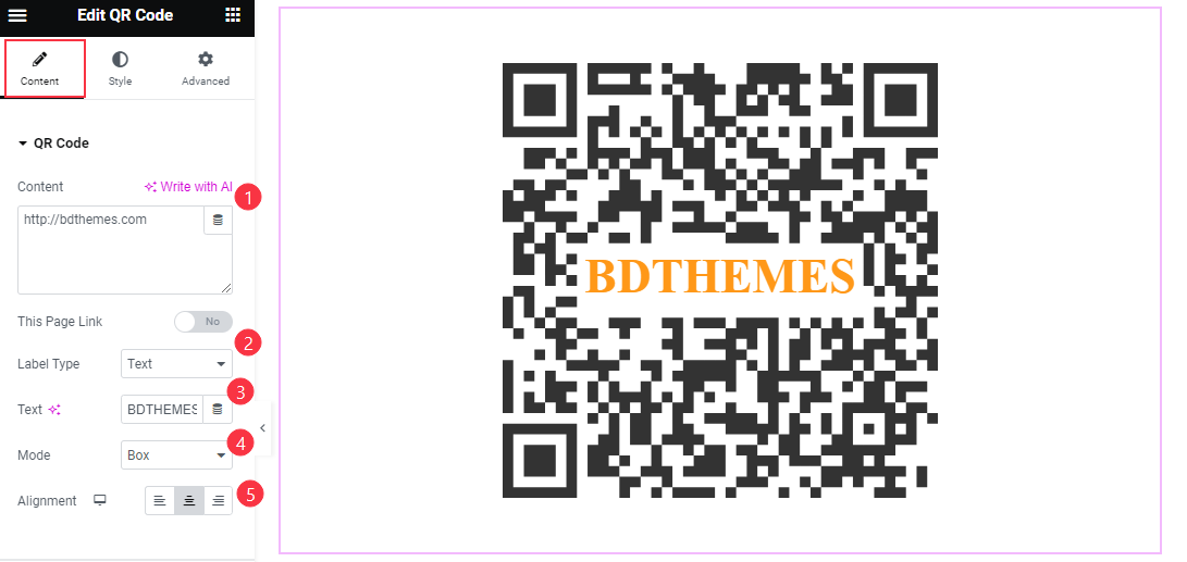 How to use QR Code widget by Element Pack