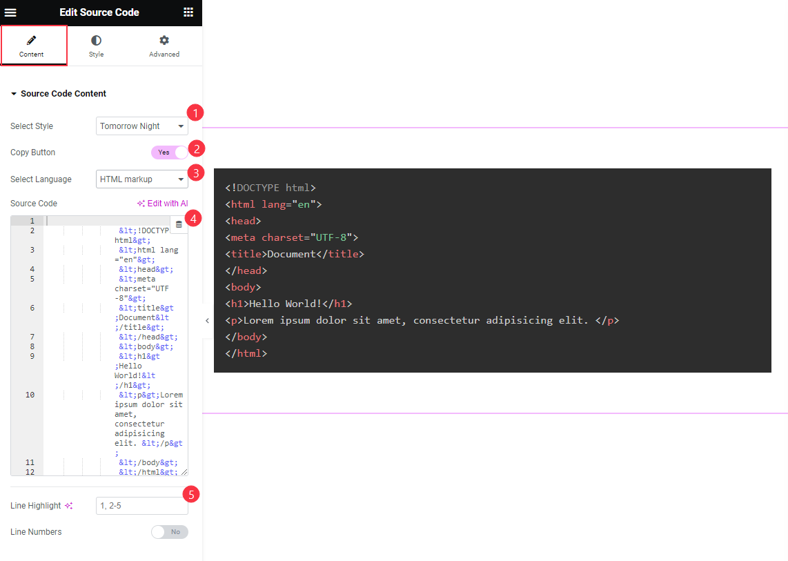 How To Use Source Code Widget By Element Pack Pro 0374