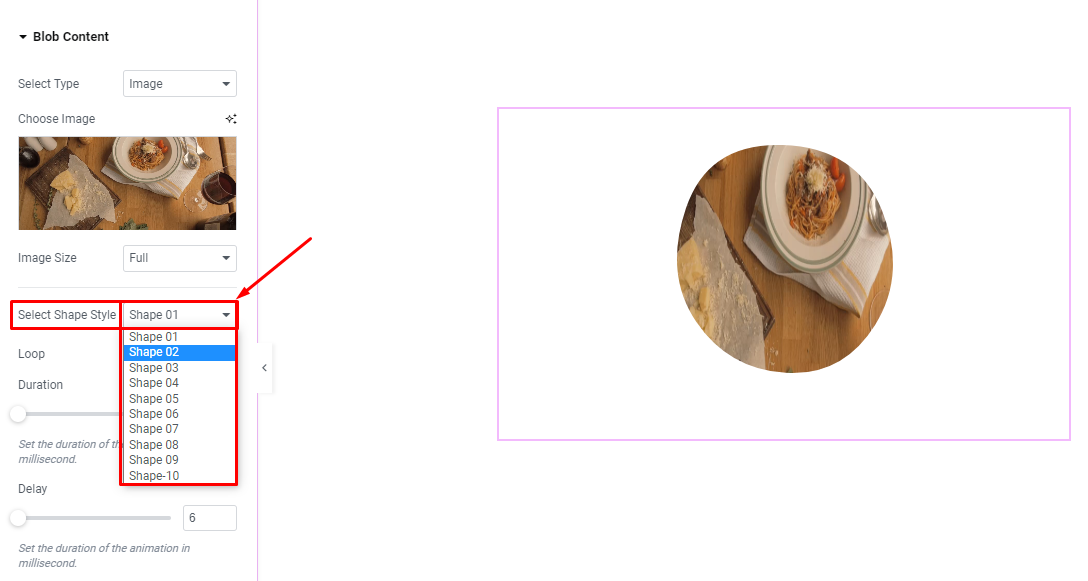 How to use SVG Blob widget