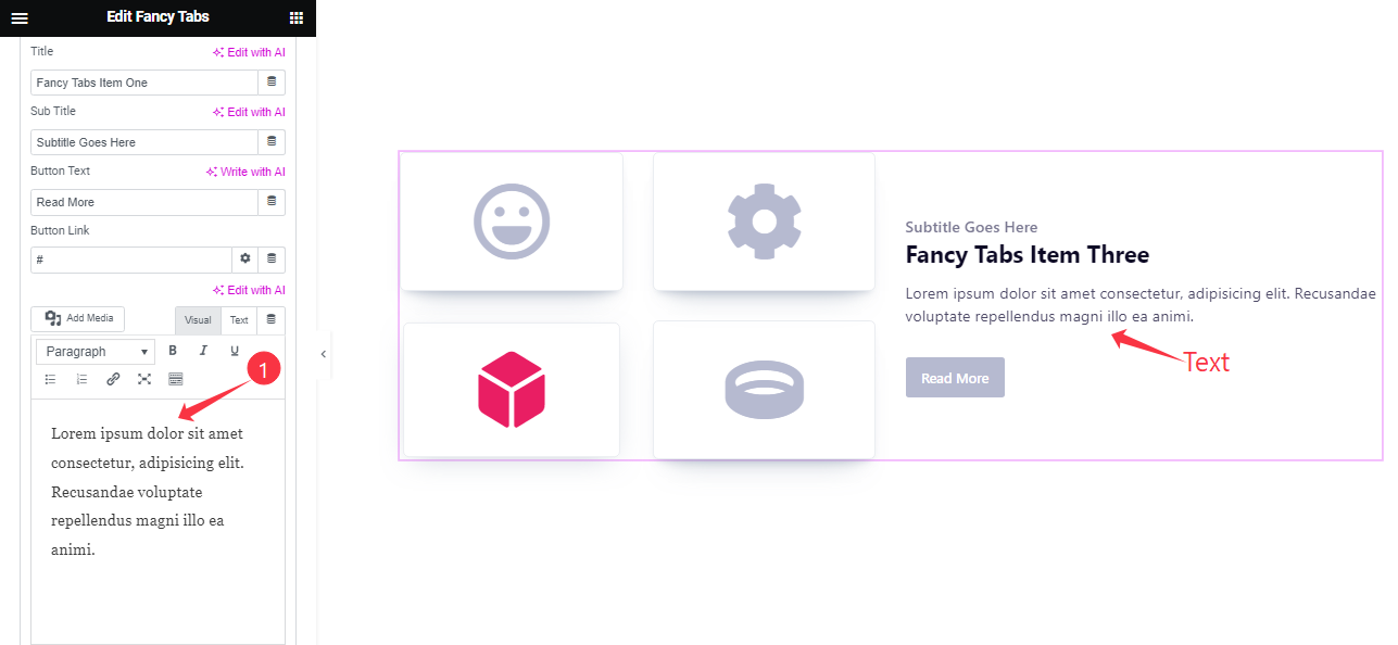 How To Use Fancy Tabs Widget By Element Pack Pro
