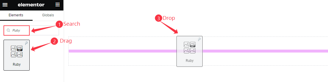How to use Ruby widget by Pixel Gallery