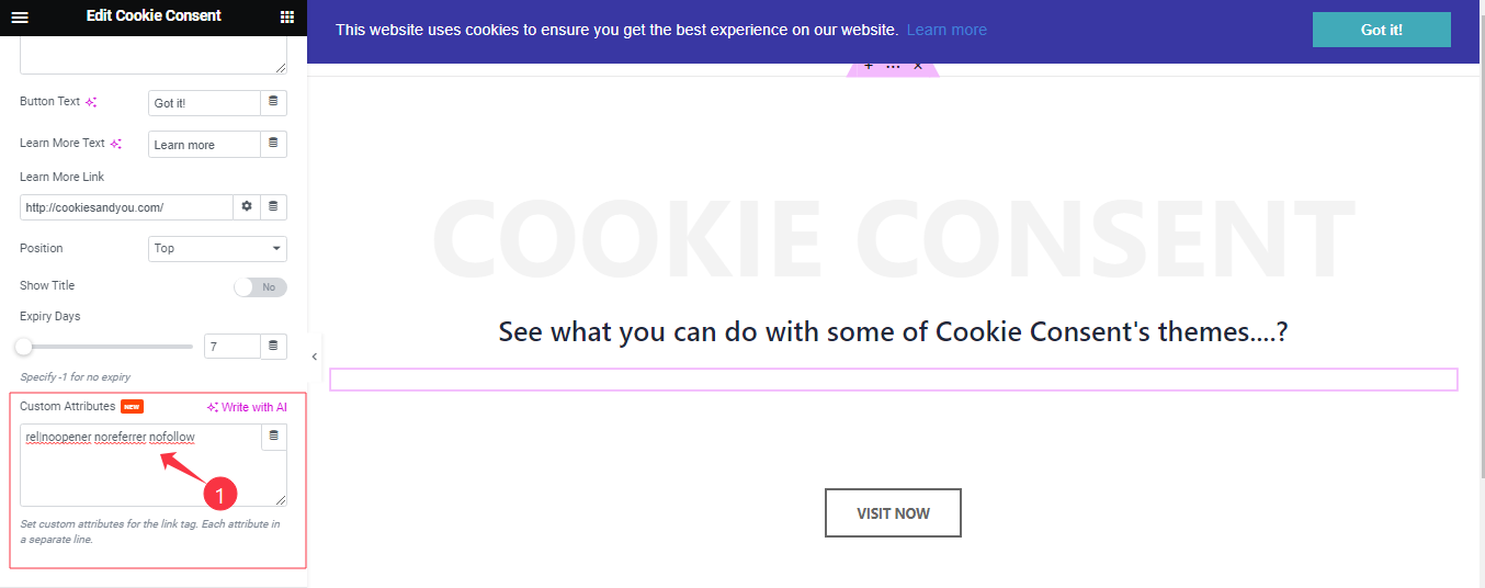 How To Use The Cookie Consent Widget By Element Pack Pro