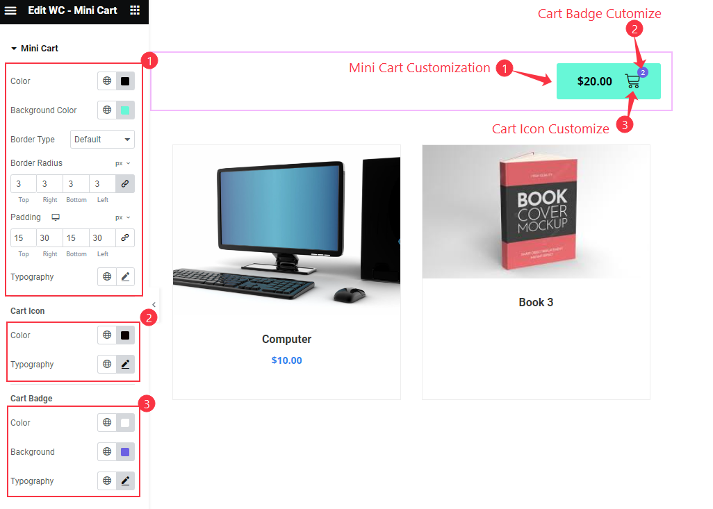How to use Woo Commerce Mini Cart widget by Element Pack Pro
