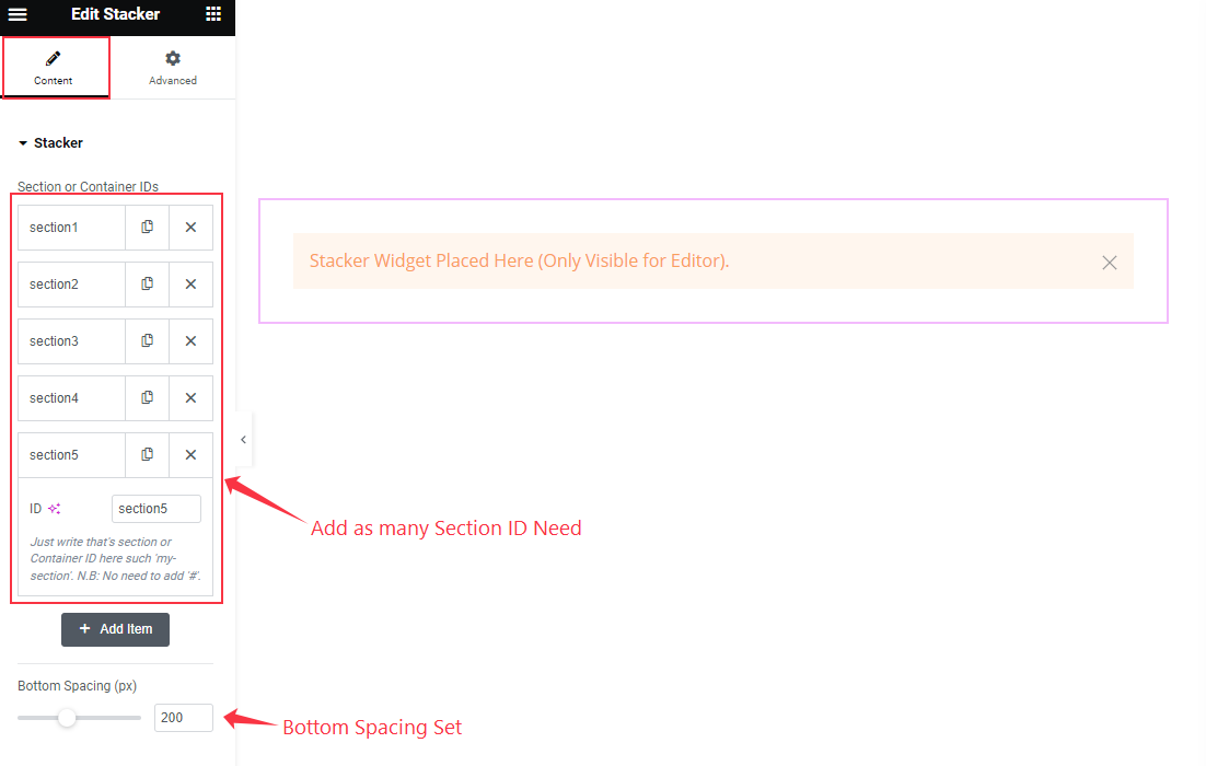 How to use the Stacker widget by Element Pack Pro