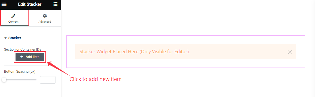 How to use the Stacker widget by Element Pack Pro
