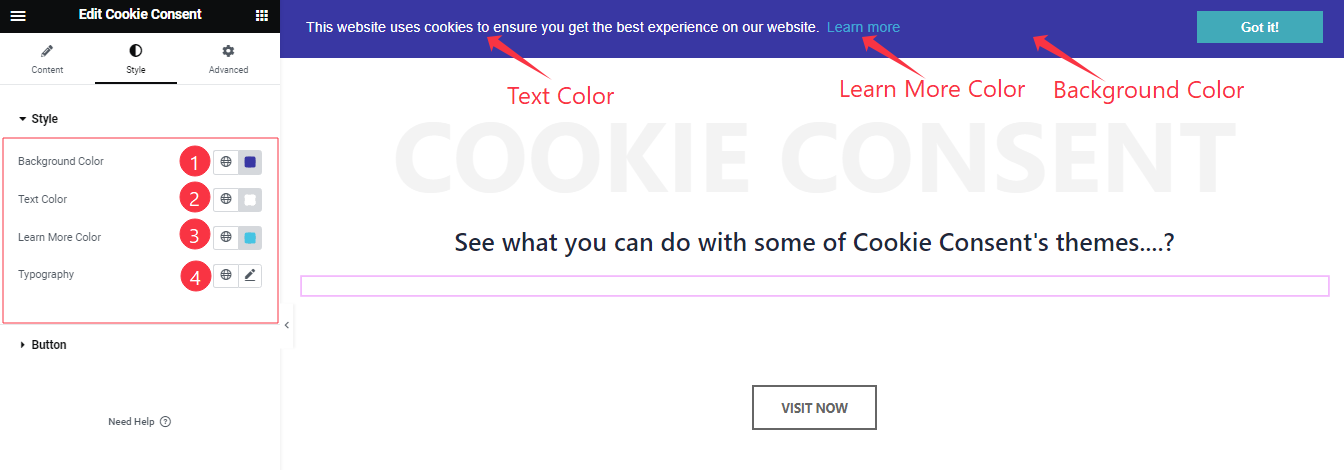 How To Use The Cookie Consent Widget By Element Pack Pro