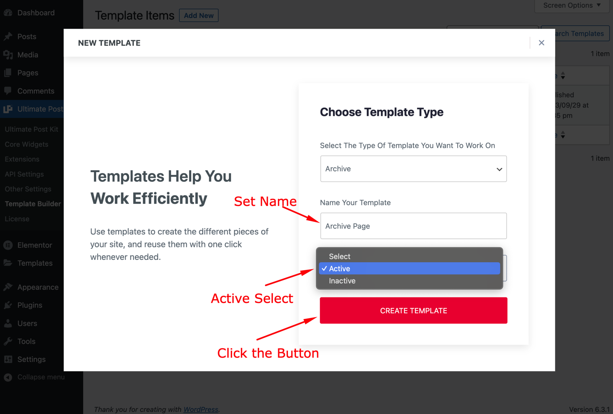 How to use Template Builder of Ultimate Post Kit