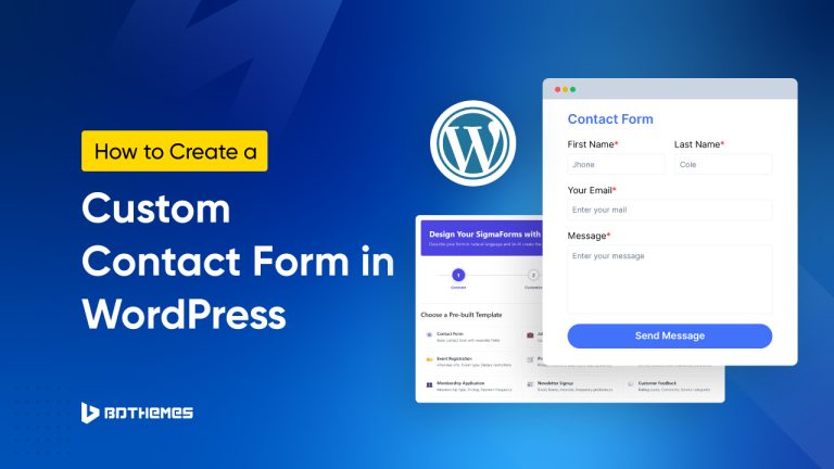 How to Create a WordPress Contact Form Using a Pre-built Template ...